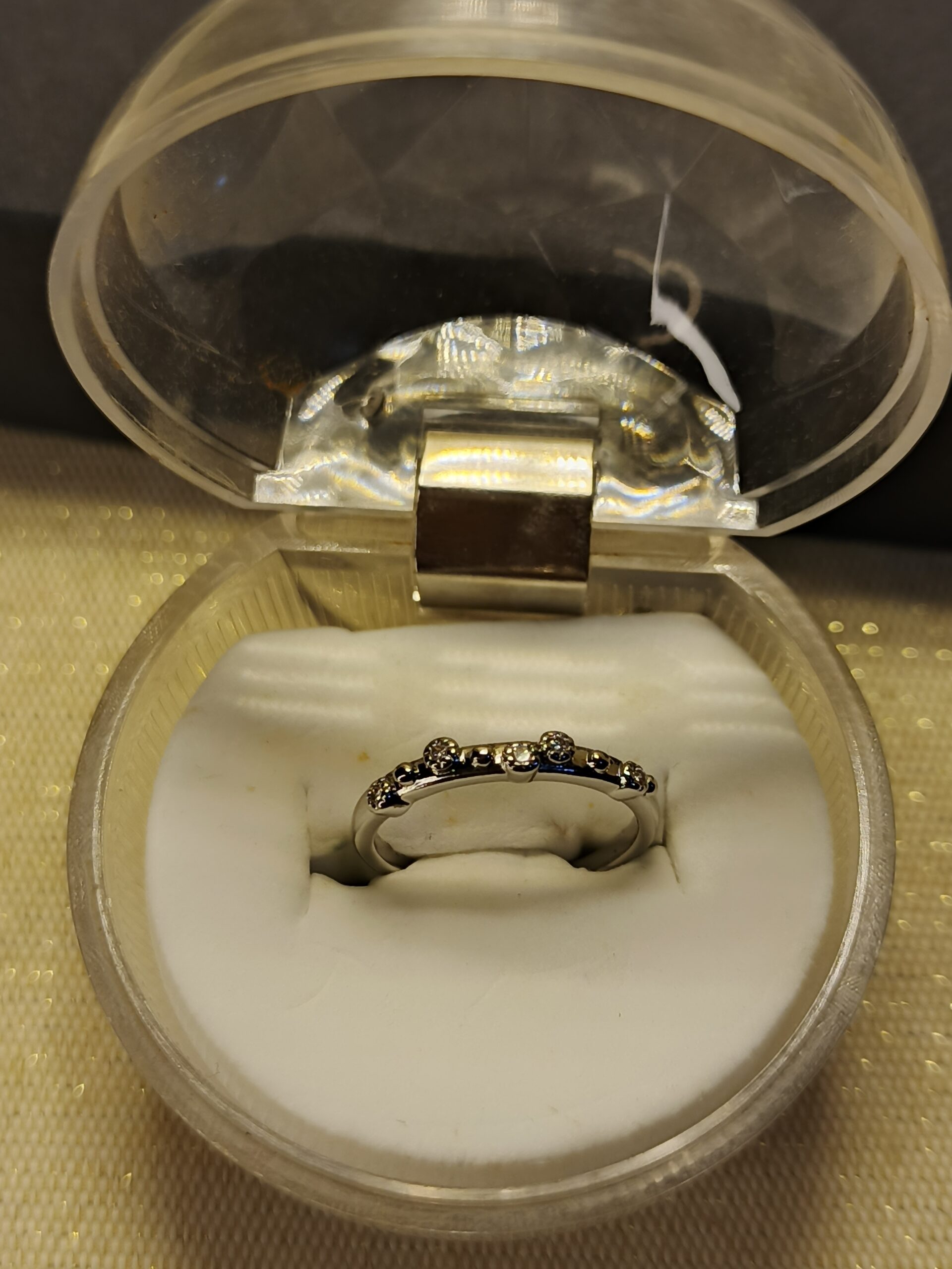 Silver Minimalist Crystal Open Ring – Gems N You