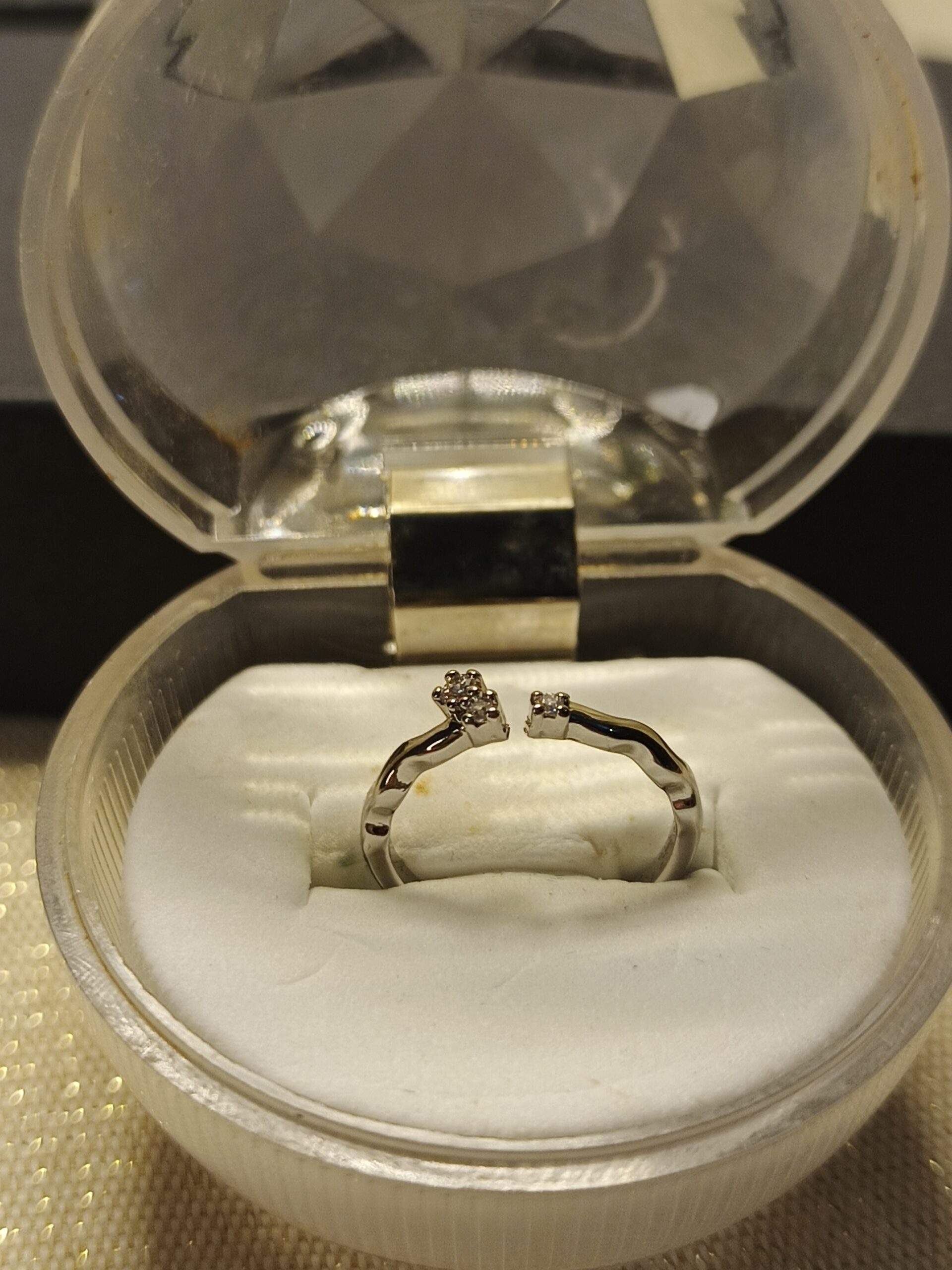 Twist Dual Stone Open Ring – Gems N You