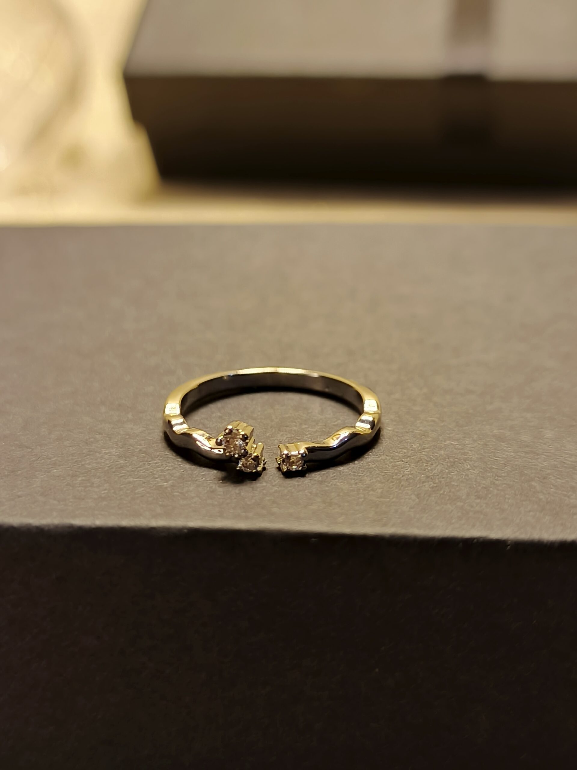 Twist Dual Stone Open Ring – Gems N You